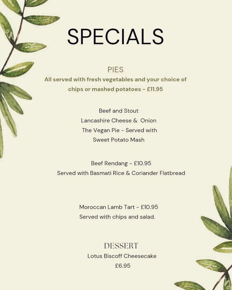 Menu at Harrington Arms Gawsworth pub & bar, Gawsworth, The Harrington Arms