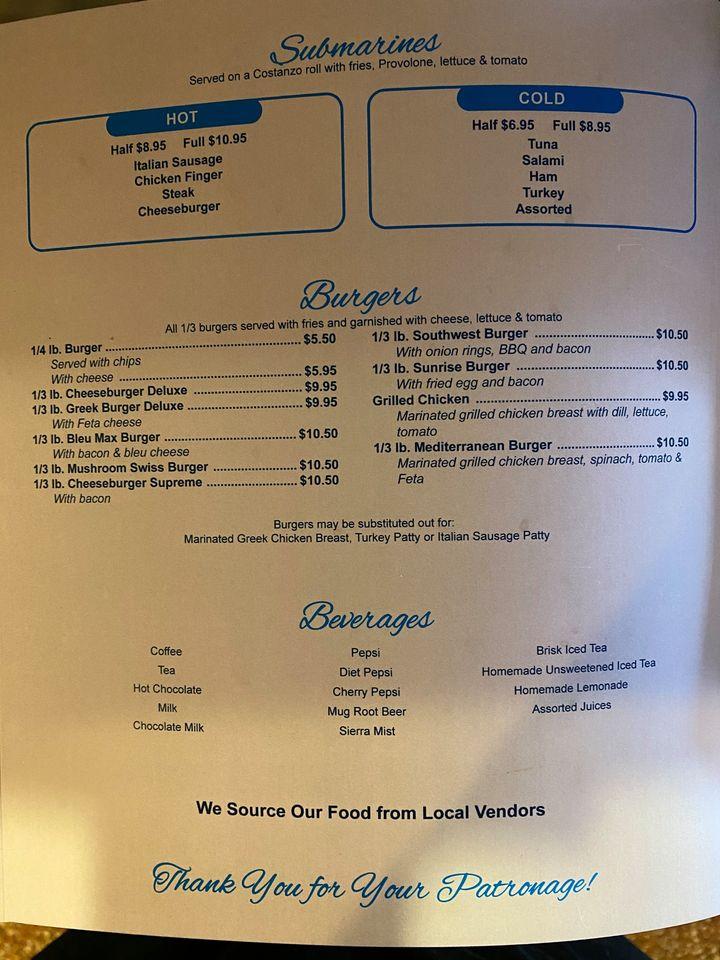 Menu at Helen's Kitchen restaurant, Harris Hill, Transit Rd