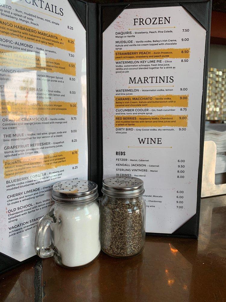 Menu at Melt pizzeria, Myrtle Beach