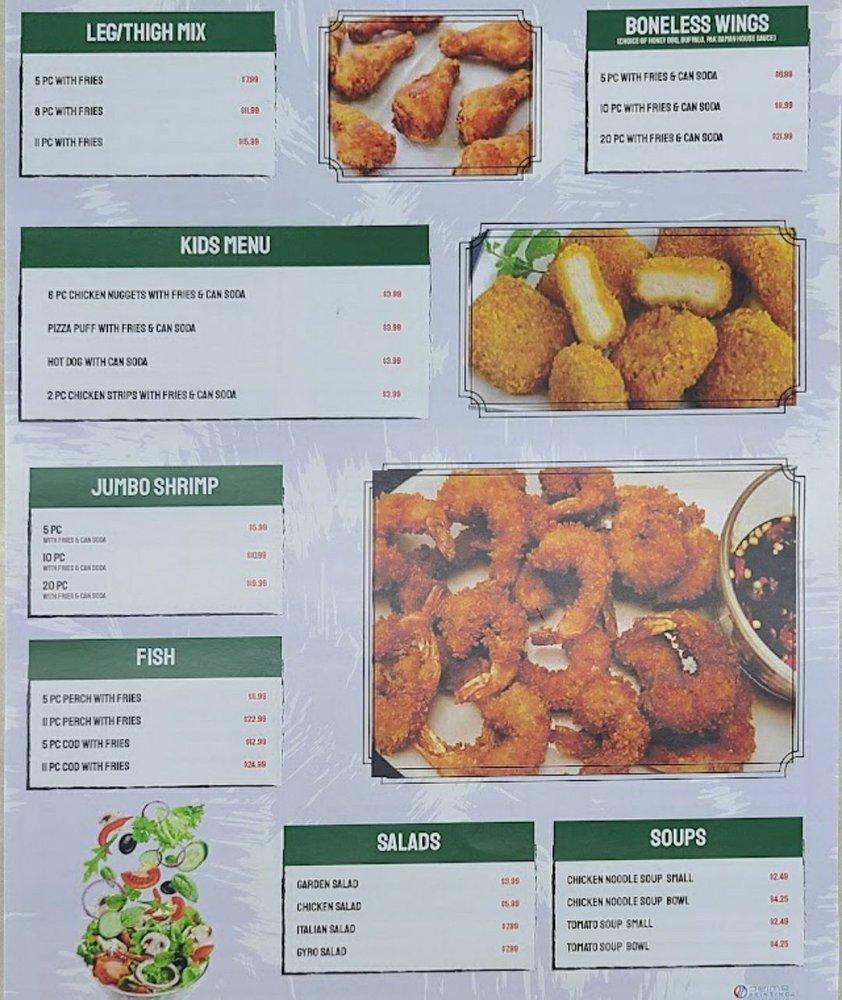 Menu at Pak Daman Burger & Sub restaurant, West Allis