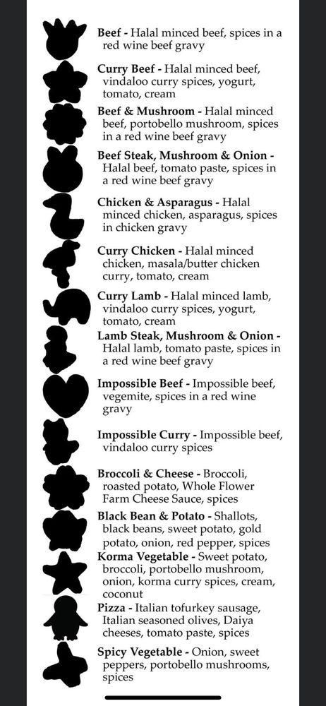 Menu at The Corvallis Meat Pie Shop desserts, Corvallis