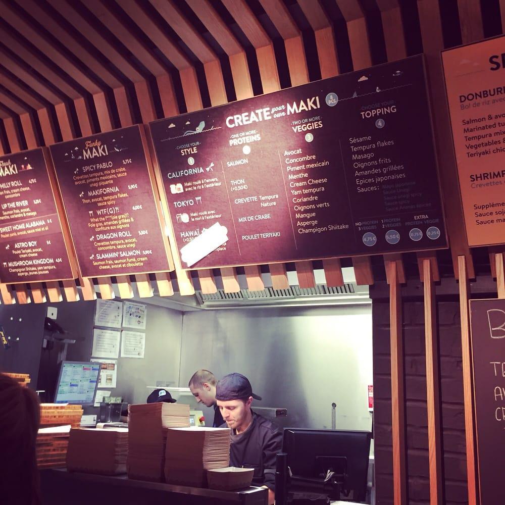 Menu at Makisu, Ixelles, Rue du Bailli 5