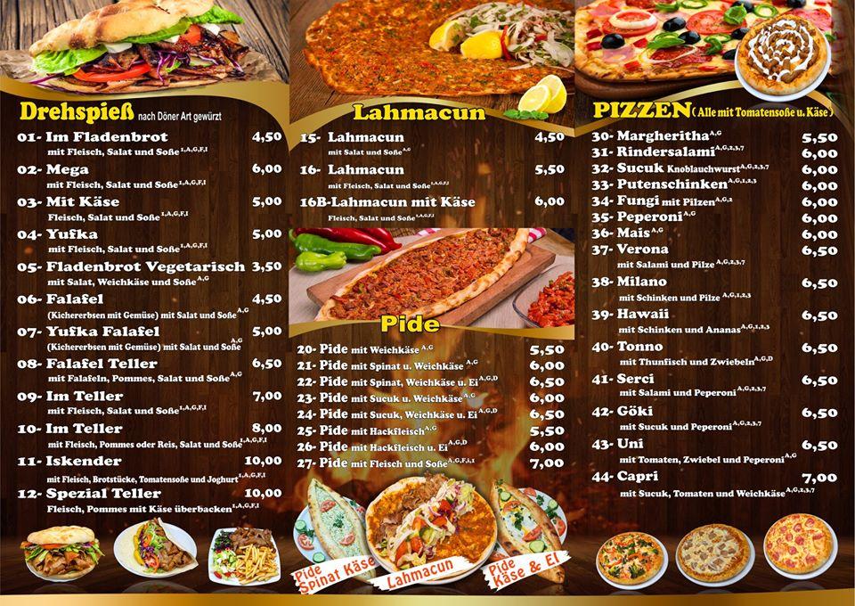 Speisekarte von Taurus Kebaphaus & Pizzeria - Beilstein, Beilstein