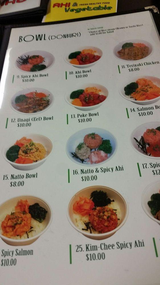 Menu at Ahi and Vegetable - Kapalama restaurant, Honolulu, Dillingham Blvd
