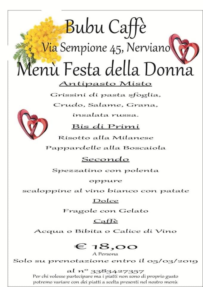 Menu da Bubu caffè pub & bar, Nerviano