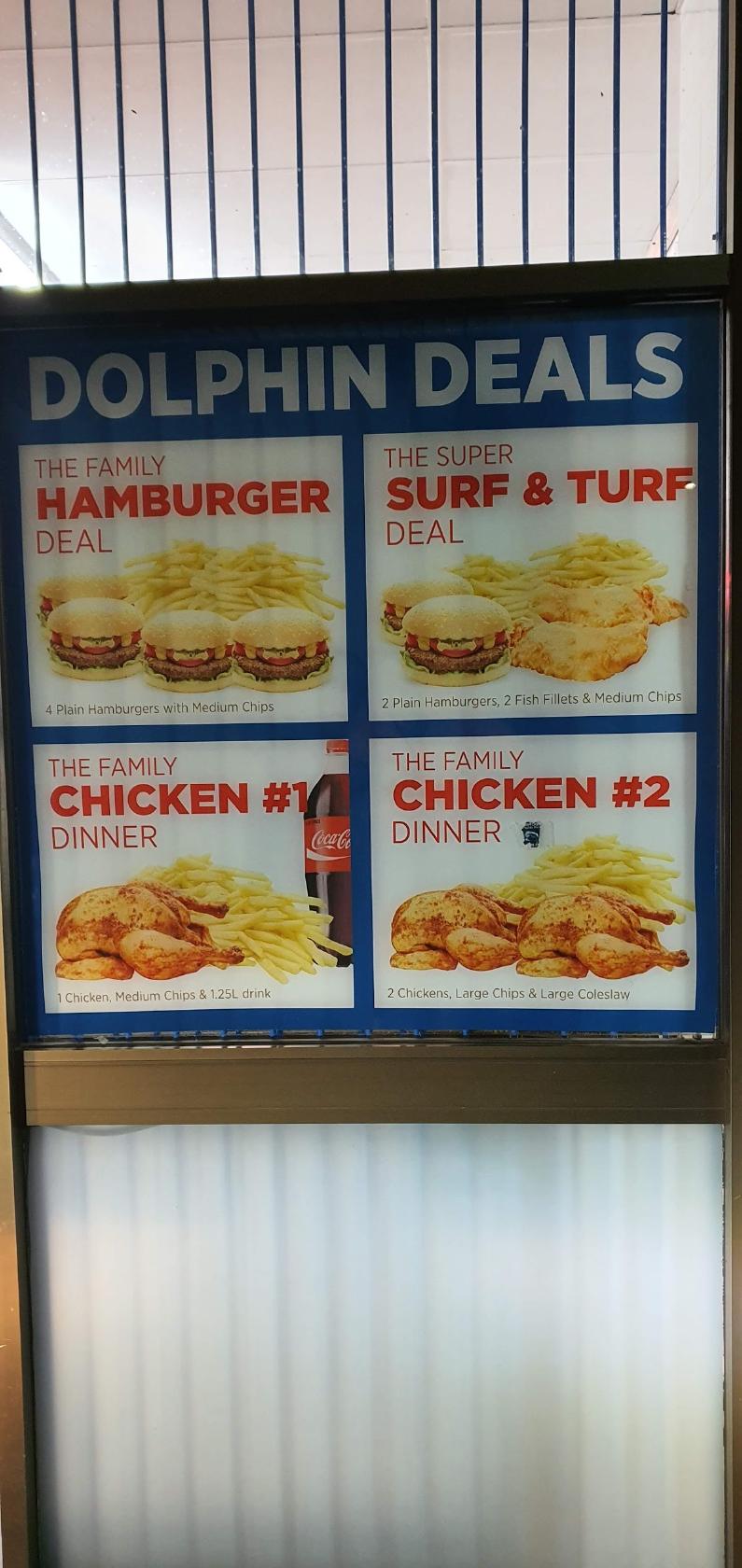 Menu at The Dolphin Takeaway fast food, Austral
