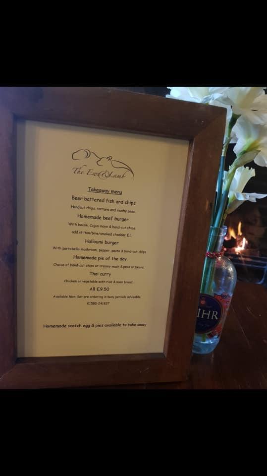 Menu at The Ewe & Lamb pub & bar, Benenden