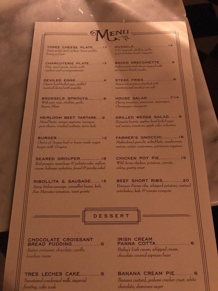 Menu at Volstead's Emporium pub & bar, Minneapolis