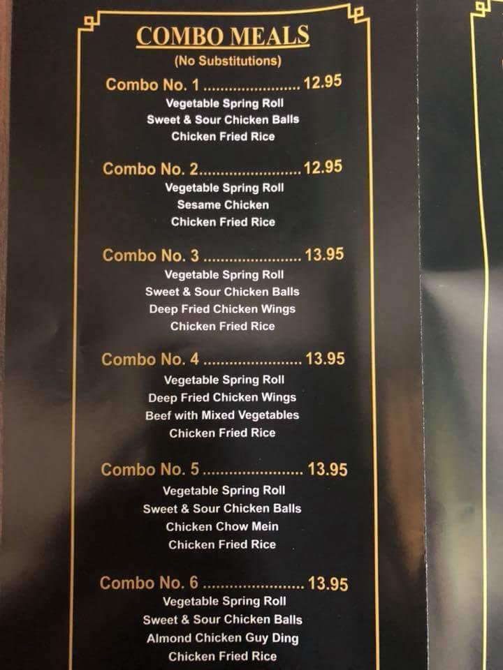 Menu at 21 Chopstix restaurant, Tiverton