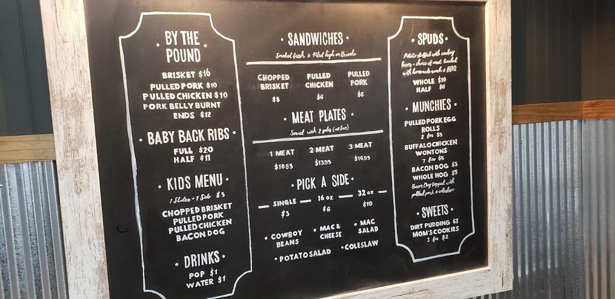Menu at Hogs R Wild BBQ, Warsaw