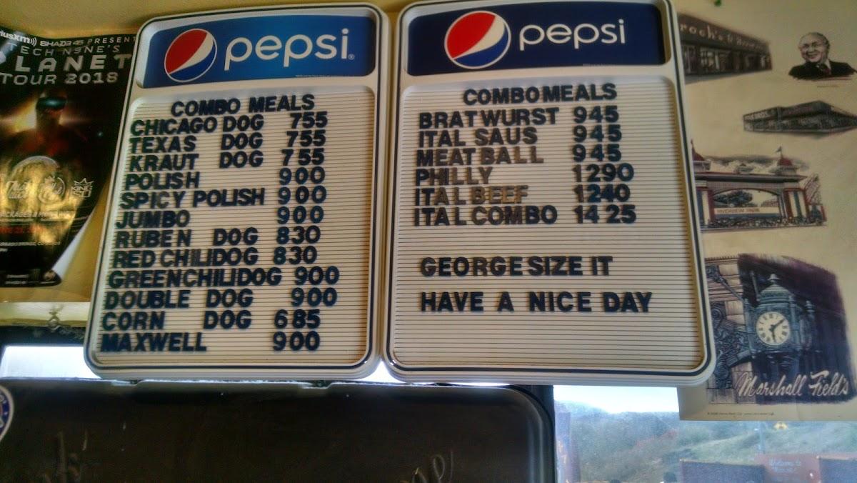 Menu at Margo's Vienna Station restaurant, Colorado Springs, W Colorado Ave