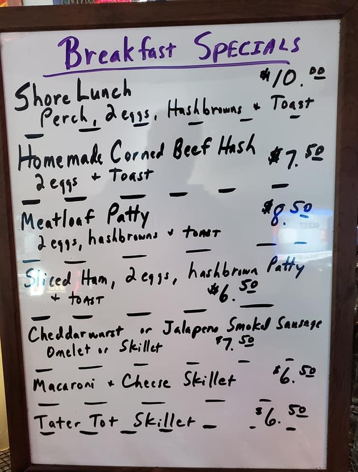Menu at Deb's Spare Time pub & bar, Oshkosh