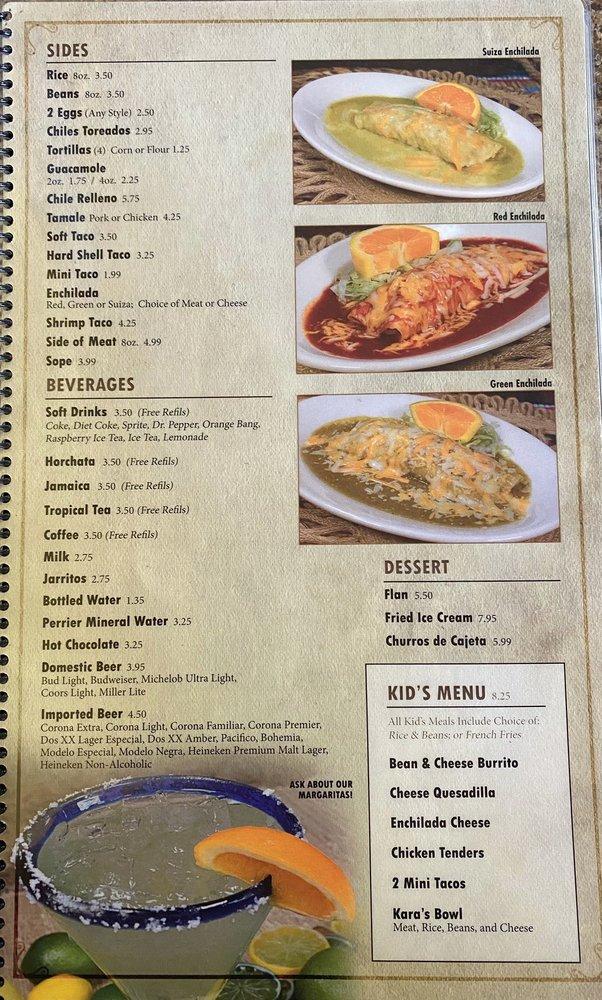 Menu at Casa Rubio's Mexican Grill Restaurant, Rancho Cucamonga