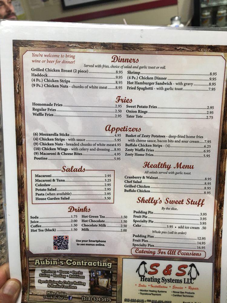 Menu at Country Corner Diner restaurant, West Chazy, 146 Fiske Rd