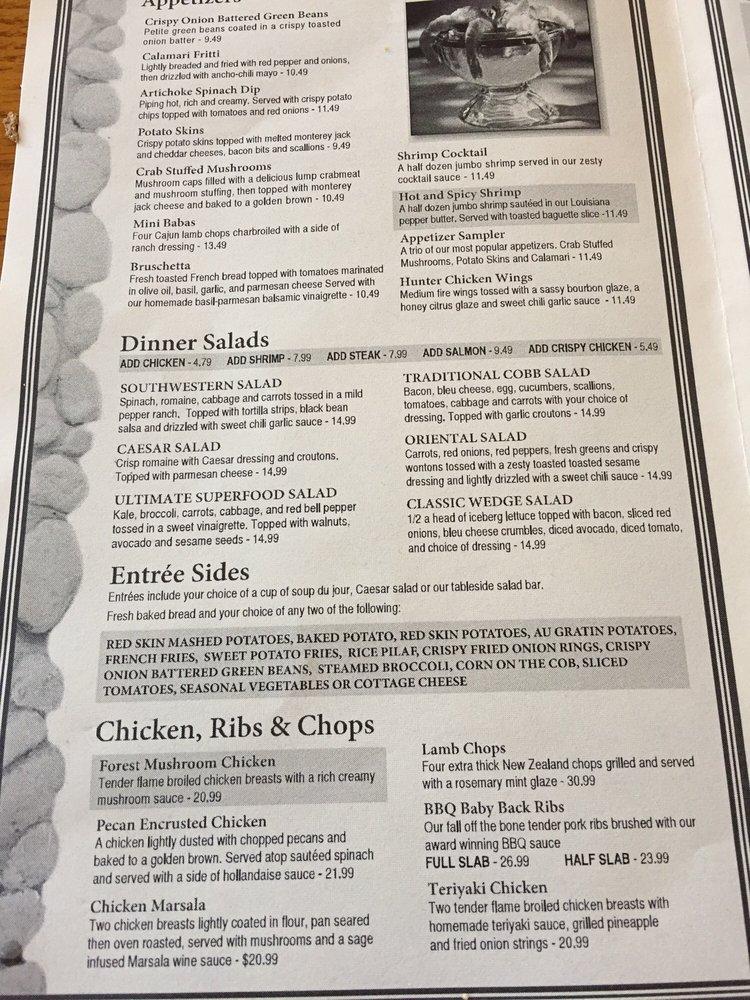 Menu at Hungry Hunter Steakhouse, Bakersfield