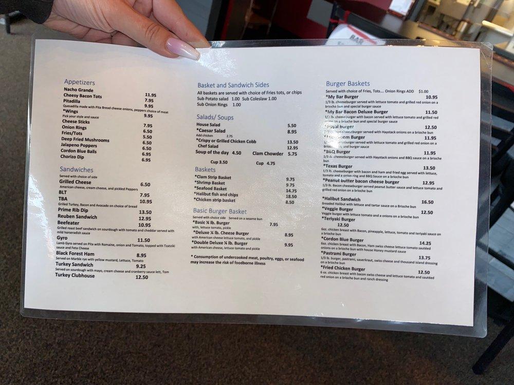 Menu at My Bar, Portland
