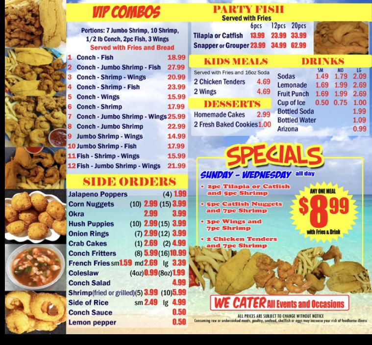 Menu at Snappers Fish And Chicken Broward Blvd restaurant, Fort ...
