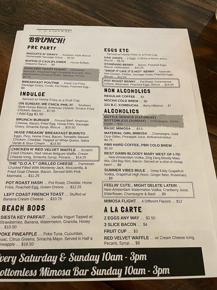 Menu at FOOD+BEER - Sarasota pub & bar, Sarasota