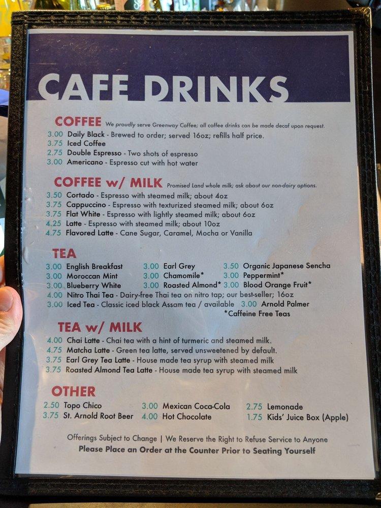 Menu at Coral Sword cafe, Houston