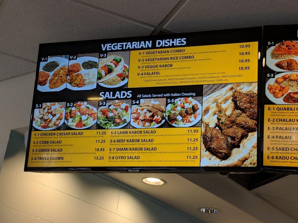 Menu at Kabob Garden restaurant, Arlington, 933 N Quincy St