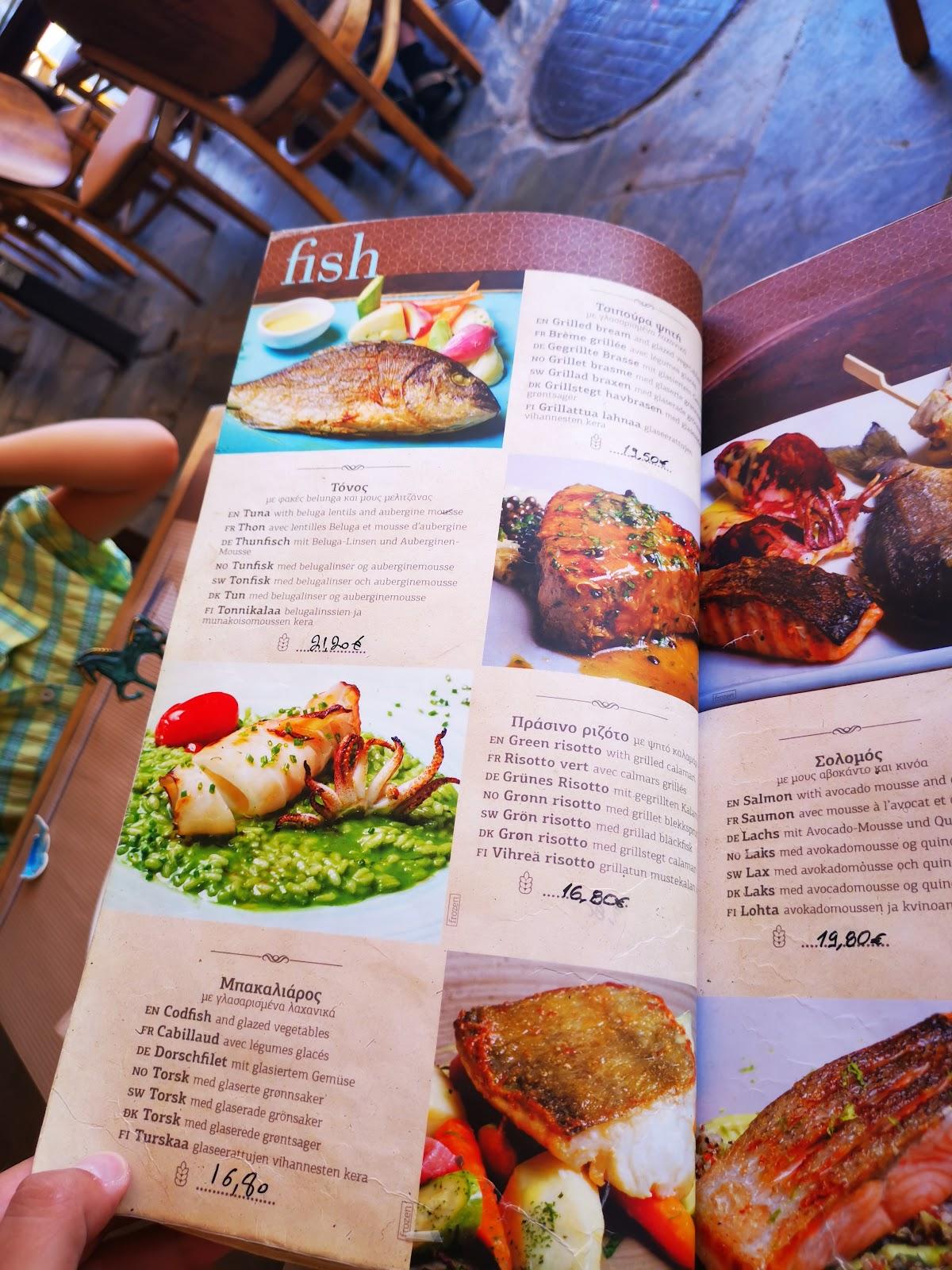 Menu at Lithos Restaurant, Chania