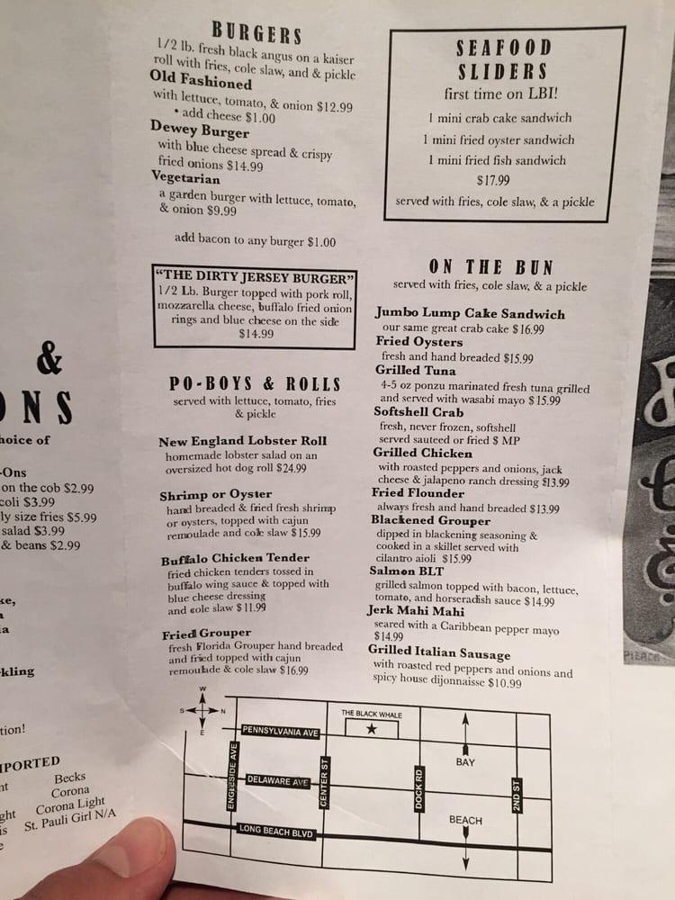 Menu at Black Whale Bar & Fish House, Beach Haven