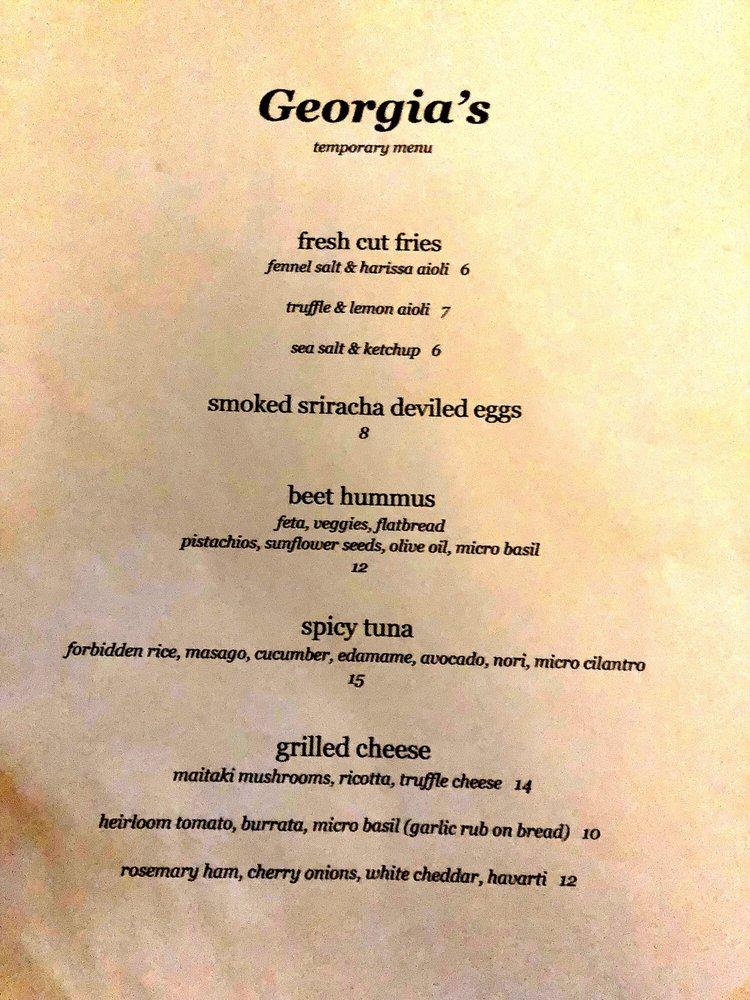 Menu at Georgia’s Lounge pub & bar, Redondo Beach