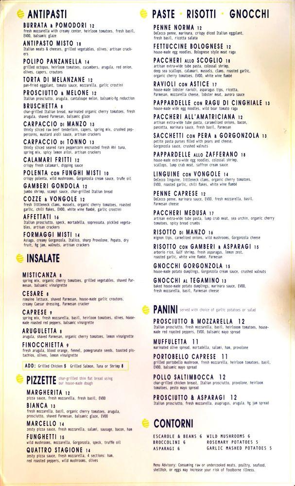 Menu at Limoncello Restaurant and Wine Bar, Saint Michaels