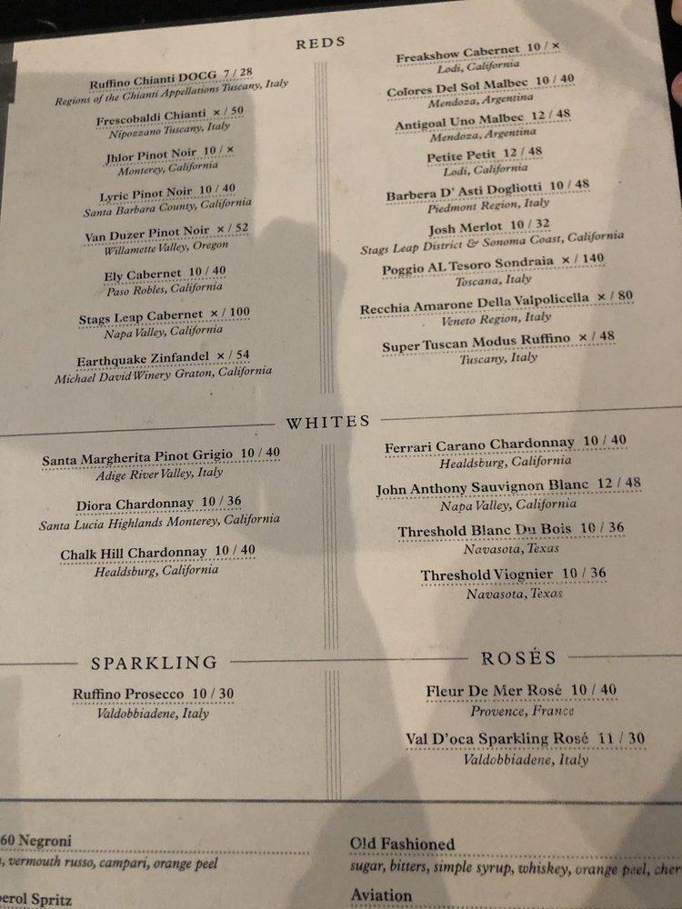 Menu at 1860 Italia pizzeria, College Station