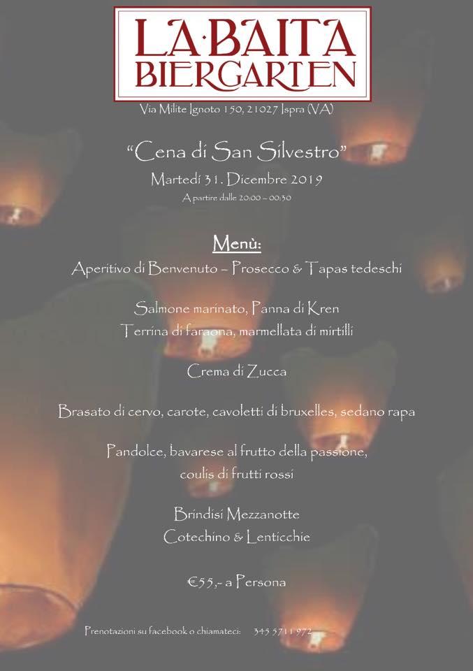 Menu at La Baita Biergarten restaurant, Ispra