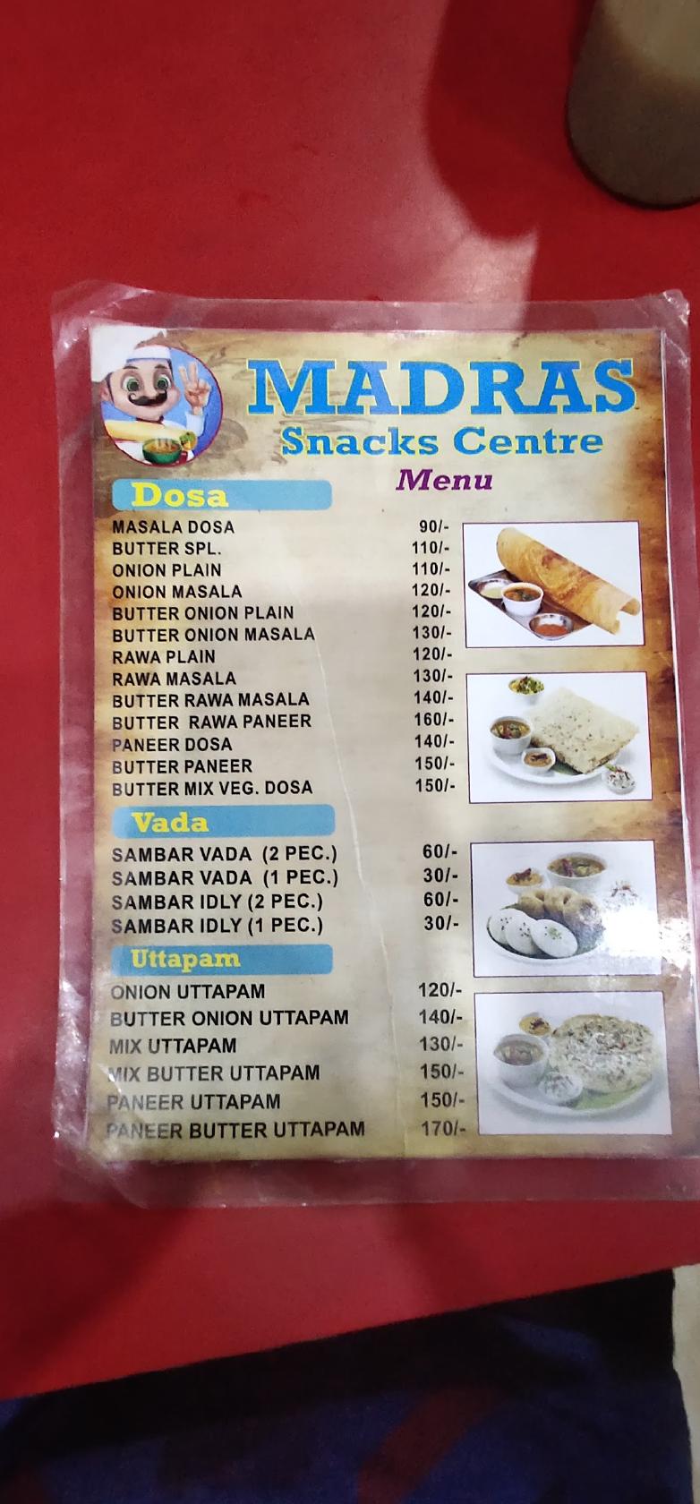 Menu at MADRAS SOUTH INDIAN FOOD, Sonipat