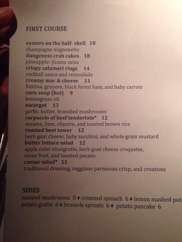 Menu at The Caprice pub & bar, Belvedere Tiburon