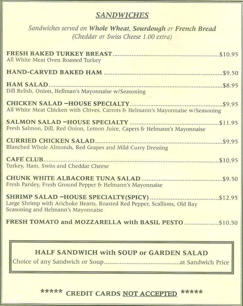 Menu at Tin Muffin Cafe, Boca Raton, 364 E Palmetto Park Rd