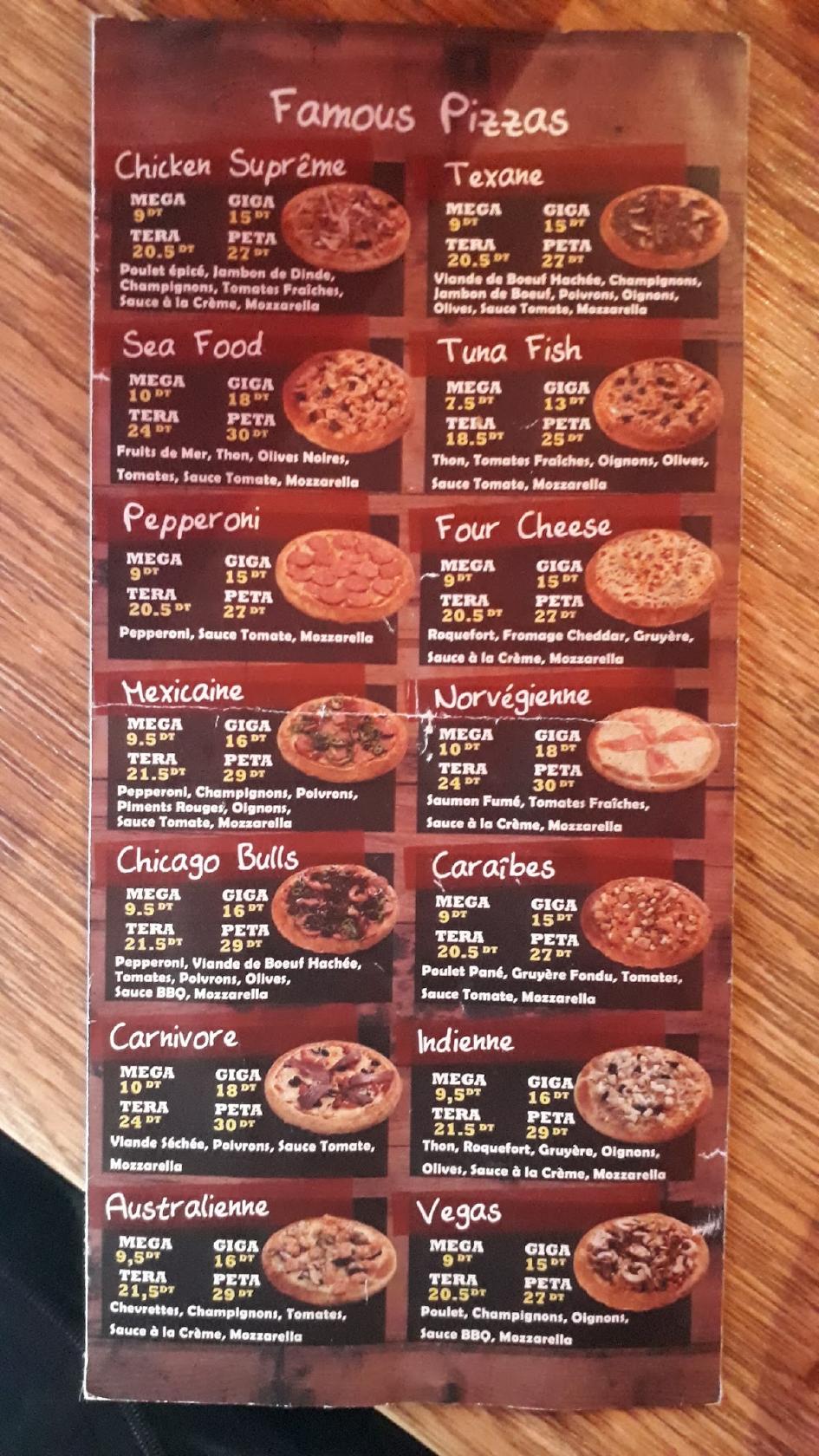 Menu at Farm Ranch El Manar restaurant, Tunis