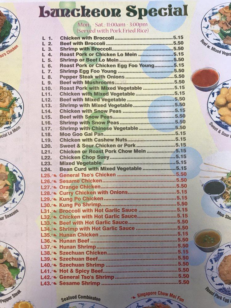 Menu at Golden Dragon Chinese Restaurant, Berryville