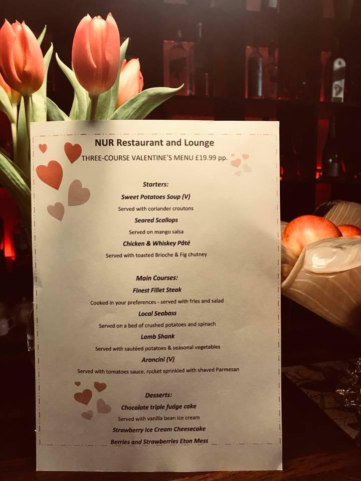 Menu at NUR Restaurant & Lounge, Hastings