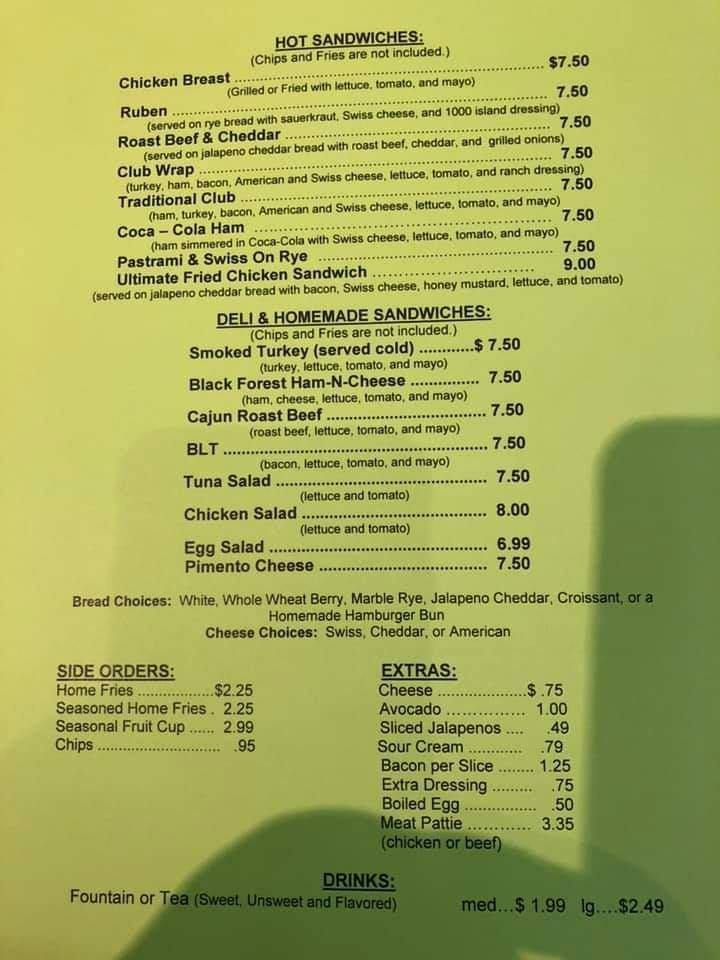 Menu at Snowflake Cafe' & Catering, Henderson