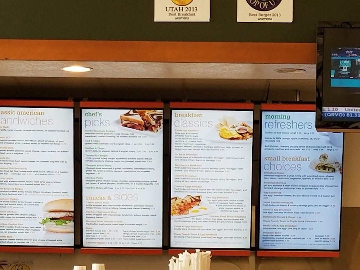 Menu at Warren's Family Restaurant Roy, Roy, S 3500 W