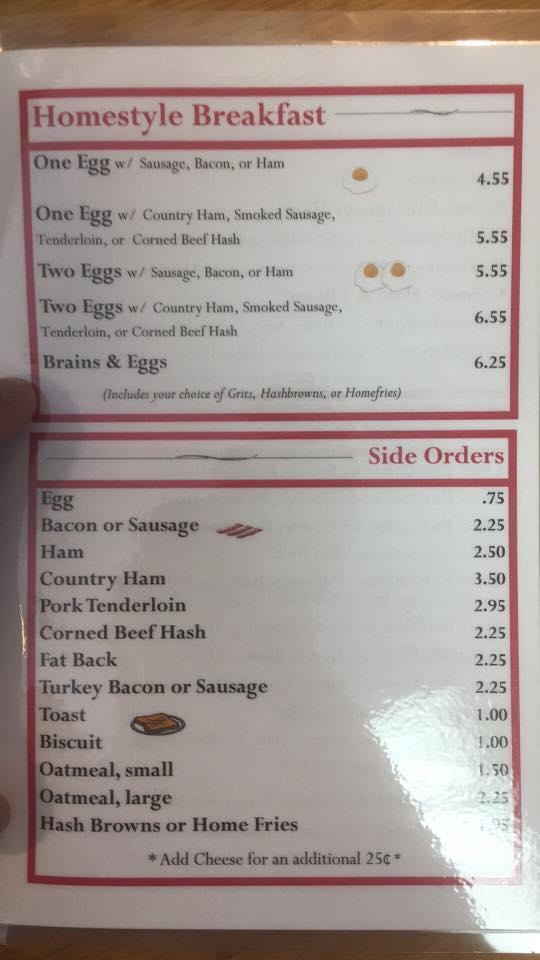 Menu at Ashley's Diner BBQ, Goldsboro