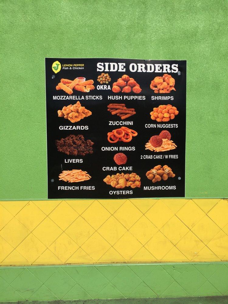 Menu at J LEMON PEPPER. Fish & Chicken restaurant, Jacksonville