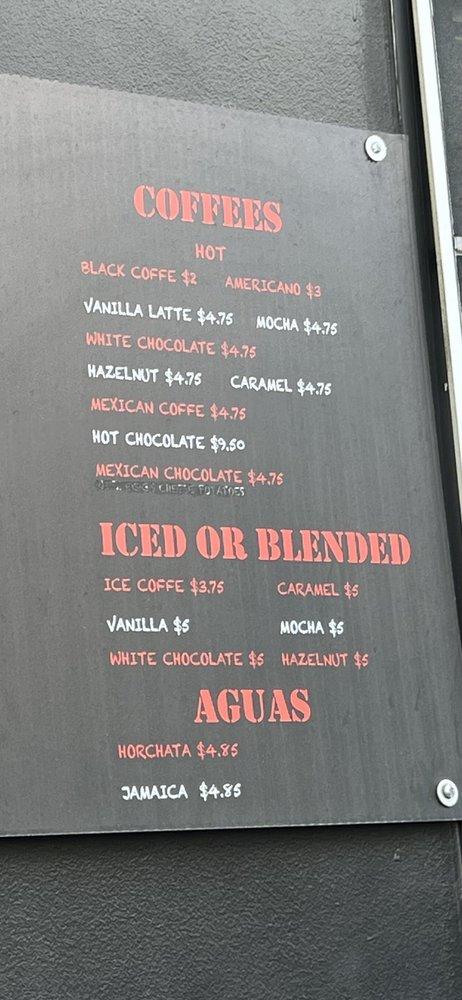 Menu at Bean Me Up Xpresso restaurant, Tehachapi