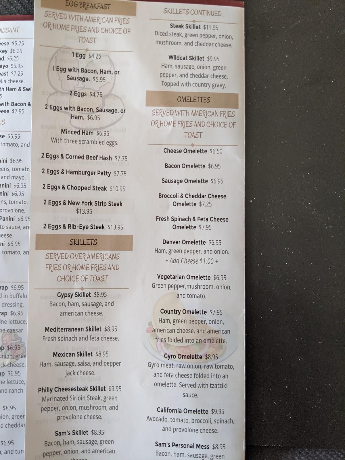 Menu at Chick-A-Dee Restaurant, Wilmington