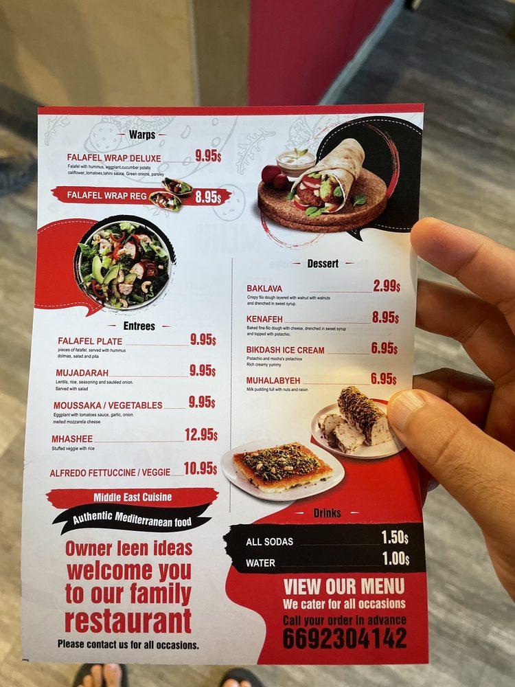 Menu at What The Falafel restaurant, San Jose