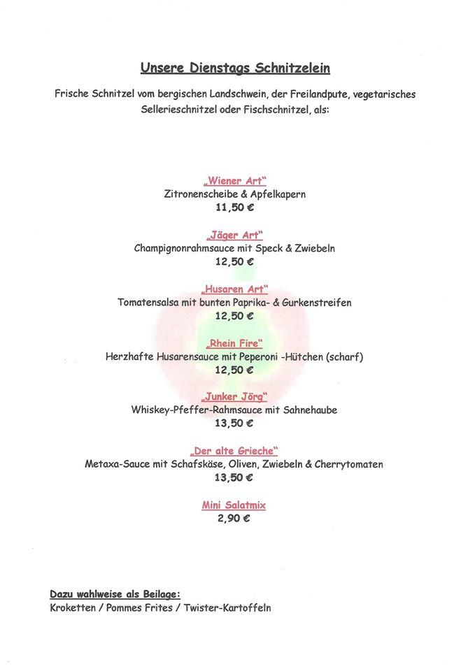 Menu at Gaststätte Apfelbaum pub & bar, Essen