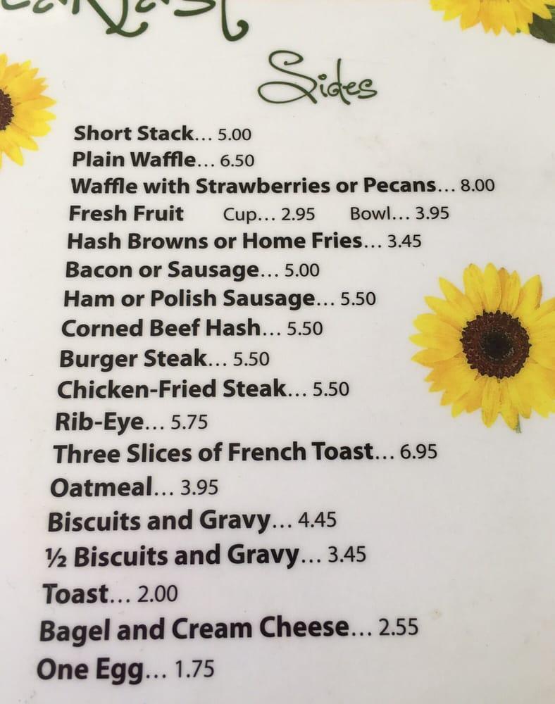 Menu at Jenn's Café cafe, Oroville