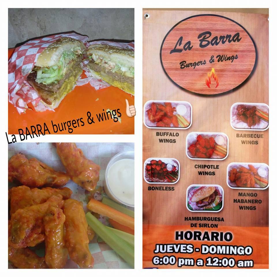 Menu at La BARRA Burgers & Wings, Reynosa