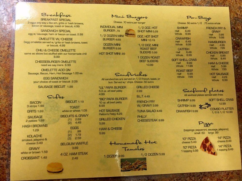 Menu at Pastry Pantry Café cafe, Chalmette