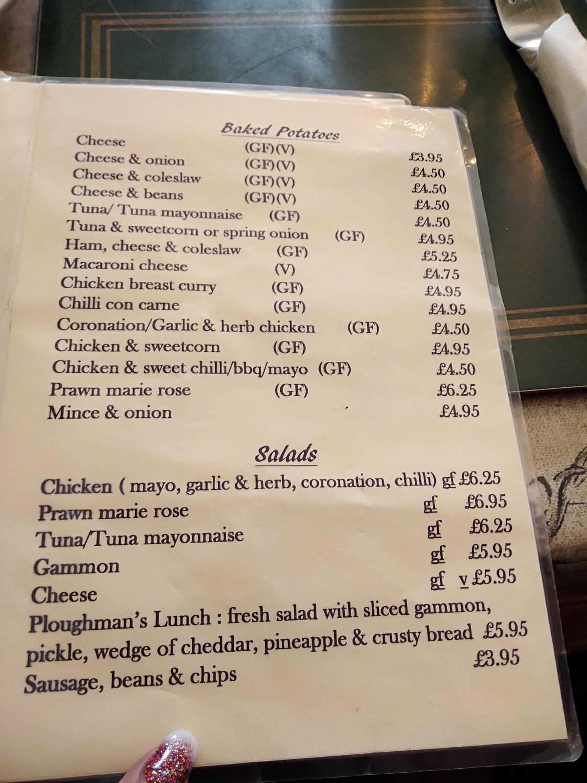 Menu at The Scent O' Galloway cafe, Newton Stewart
