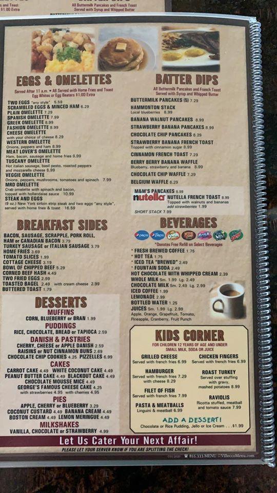 Menu at Maurice River Diner restaurant, Maurice River, NJ-47