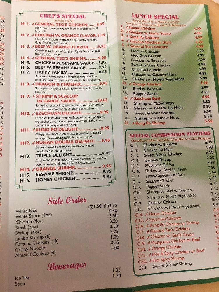 Menu at Mr Hibachi restaurant, Blue Springs, 726 MO-7